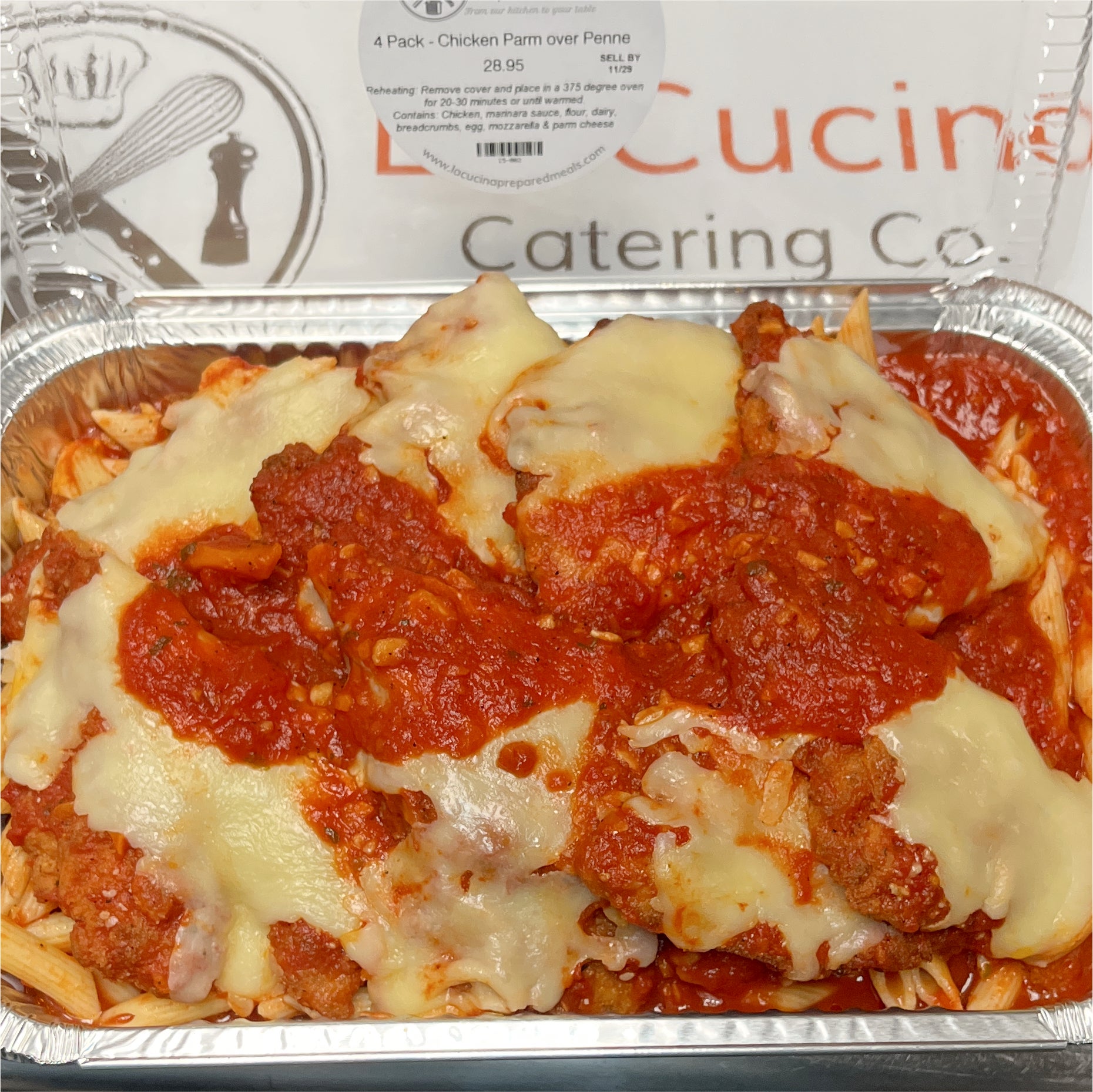 Large Chicken Parm (4 Pack) | La Cucina Prepared Meals & Catering