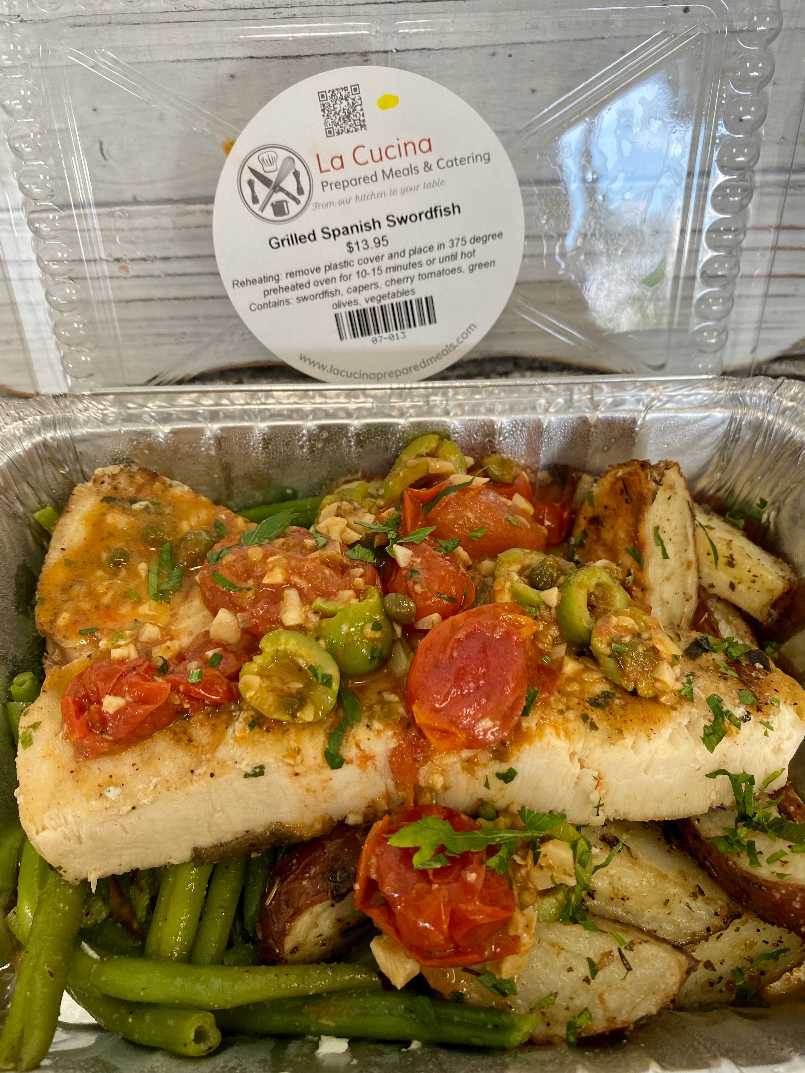 Grilled Spanish Swordfish | La Cucina Prepared Meals & Catering